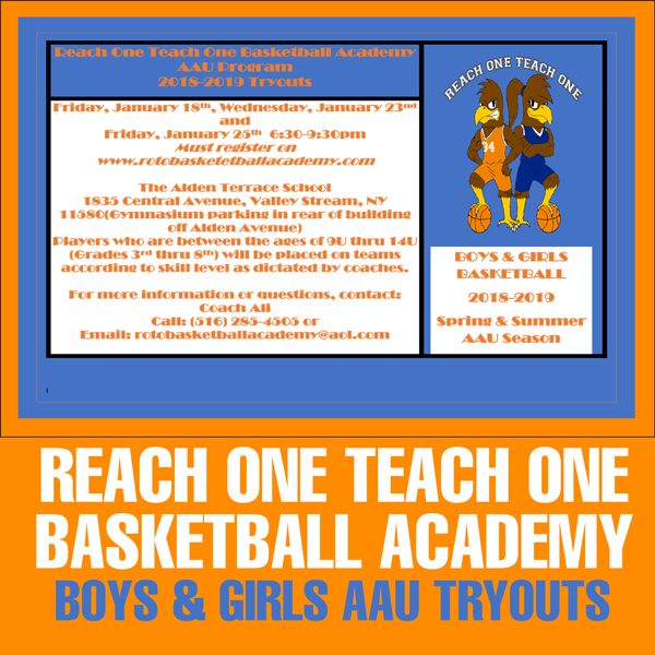 REACH ONE TEACH ONE BOYS & GIRLS BASKETBALL TRYOUTS - DAY 1