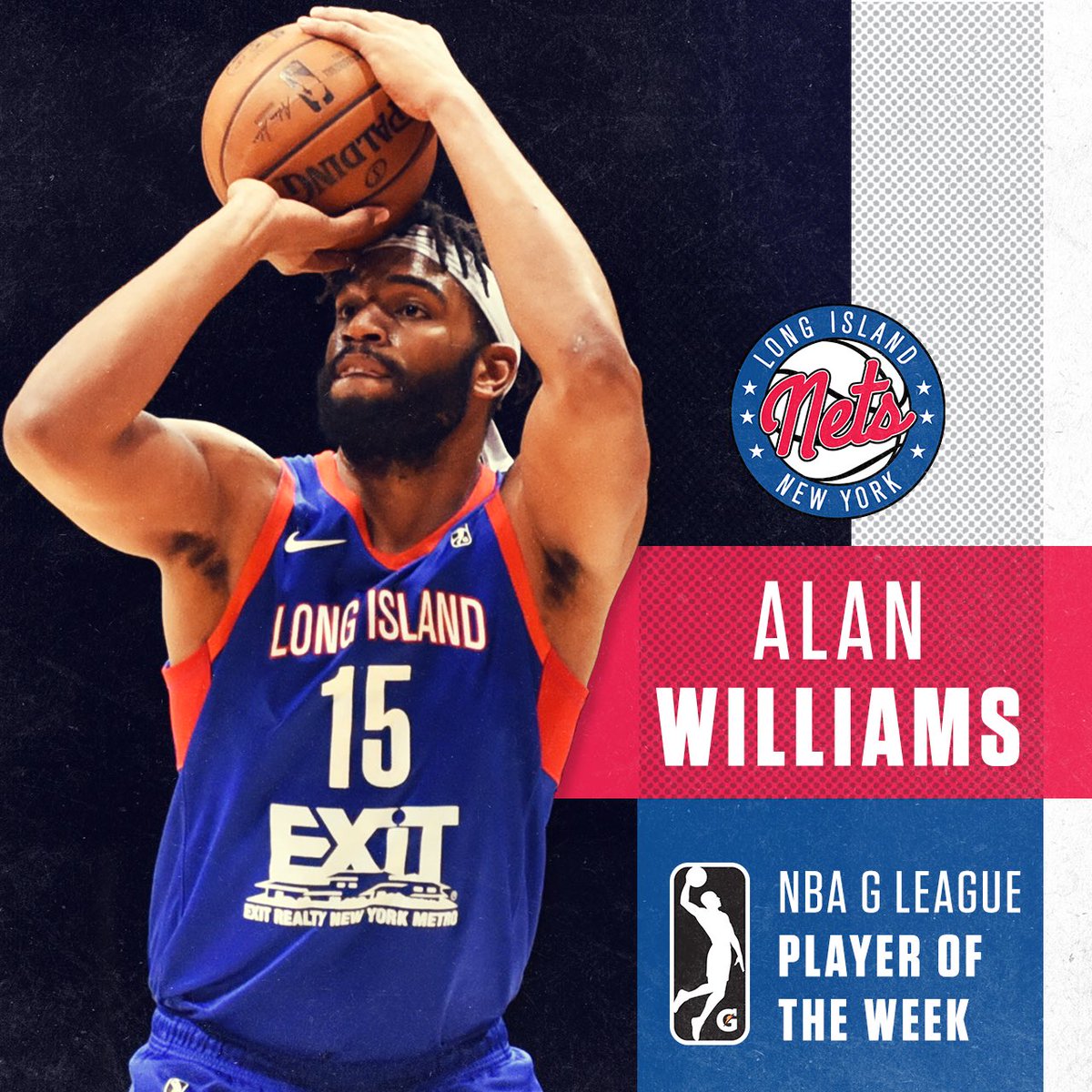 YESTERDAY ALAN WILLIAMS NAMED NBA G LEAGUE PLAYER OF THE WEEK...AGAIN!